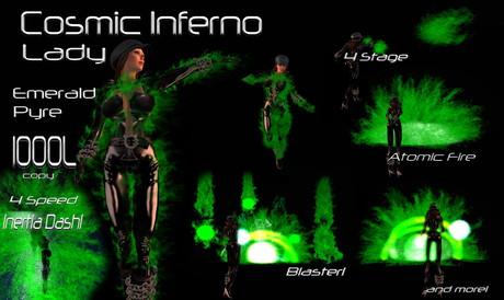Second Life Marketplace - ***Cosmic Inferno Lady*** Emerald Pyre
